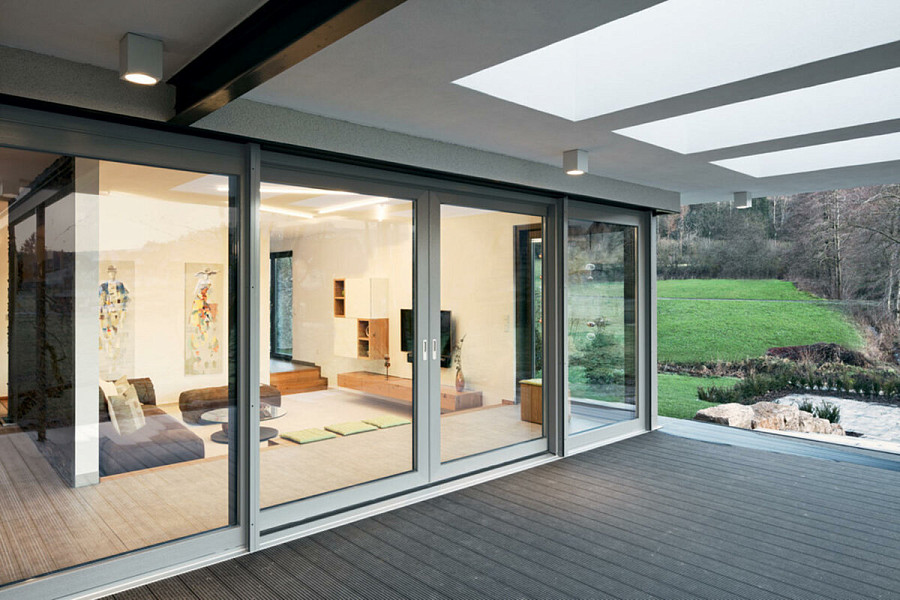 Раздвижные алюминиевые двери Alumil, изготовление и монтаж под ключ в ...